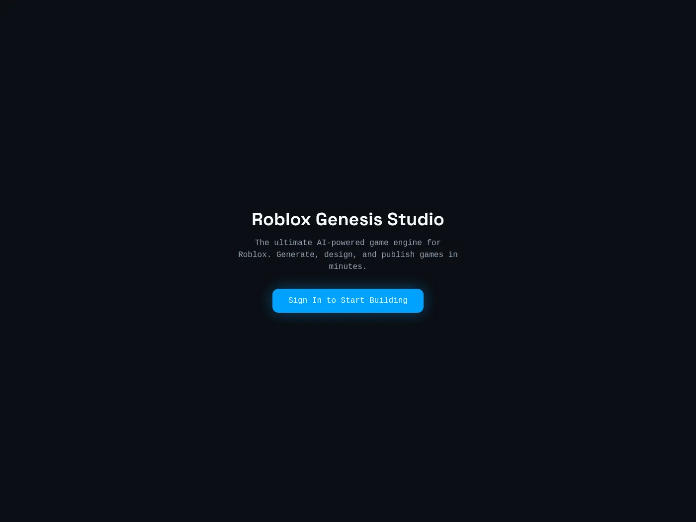 Roblox Genesis Studio