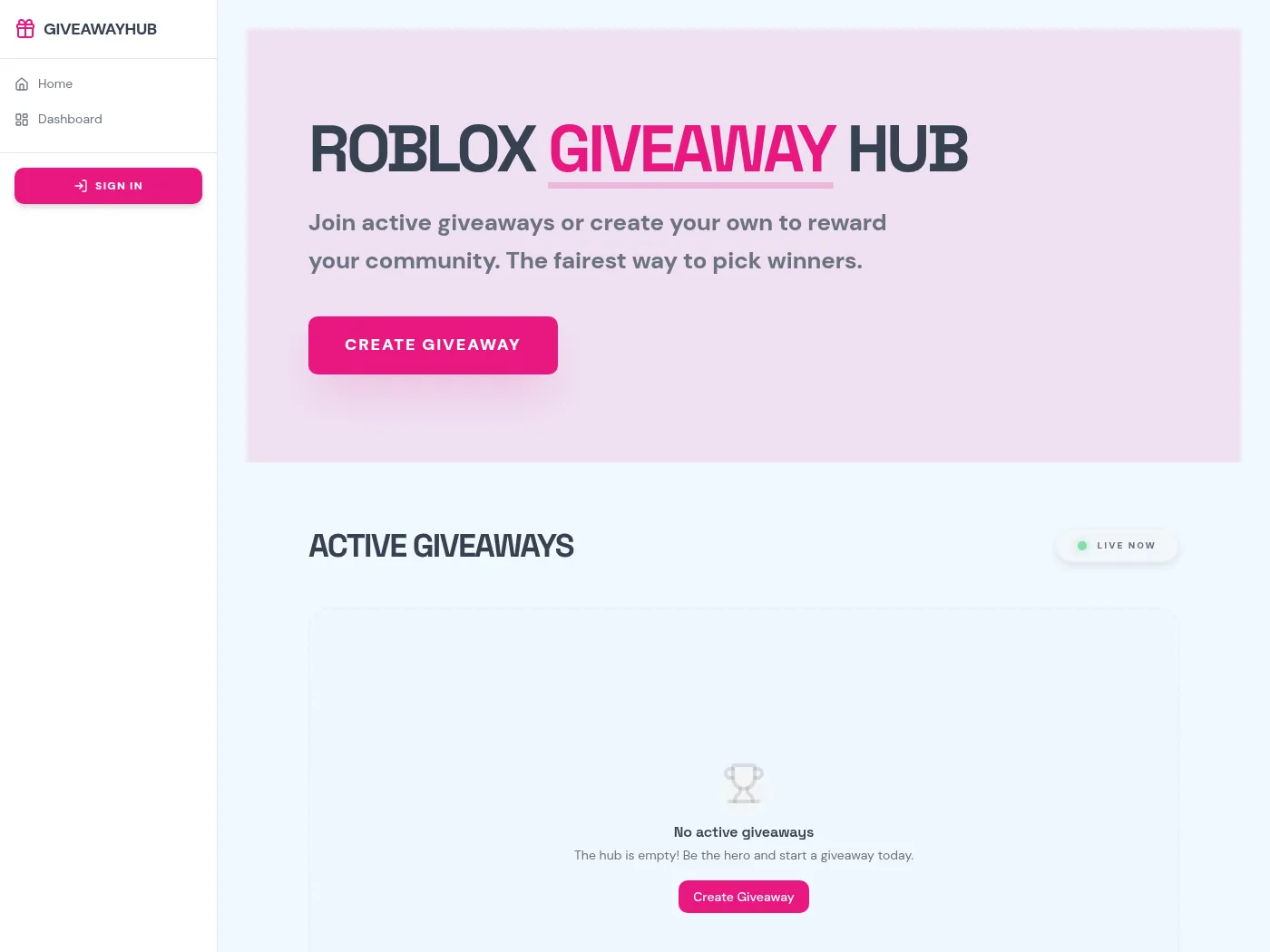 Roblox Giveaway Hub