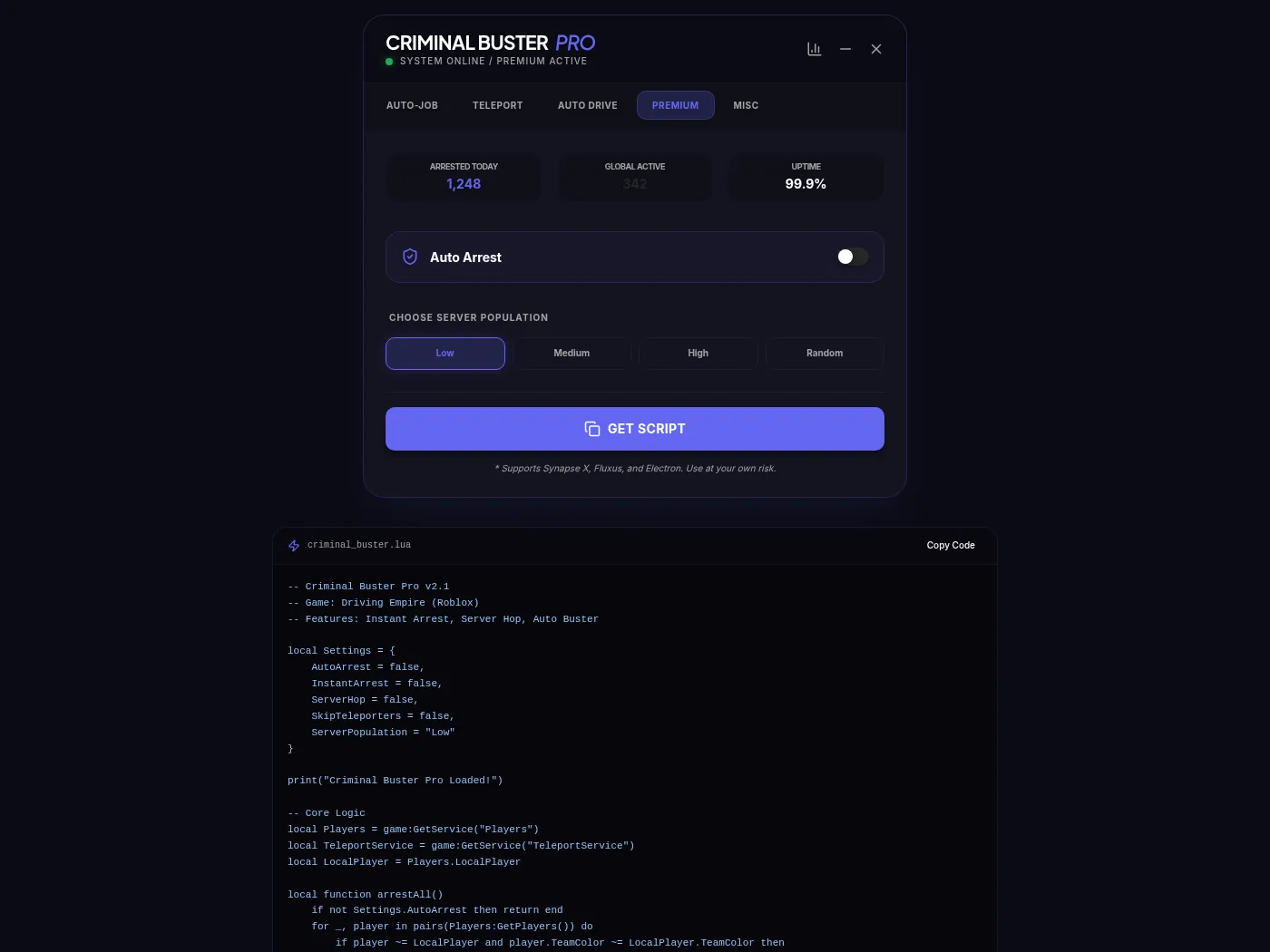 Instant Arrest Script