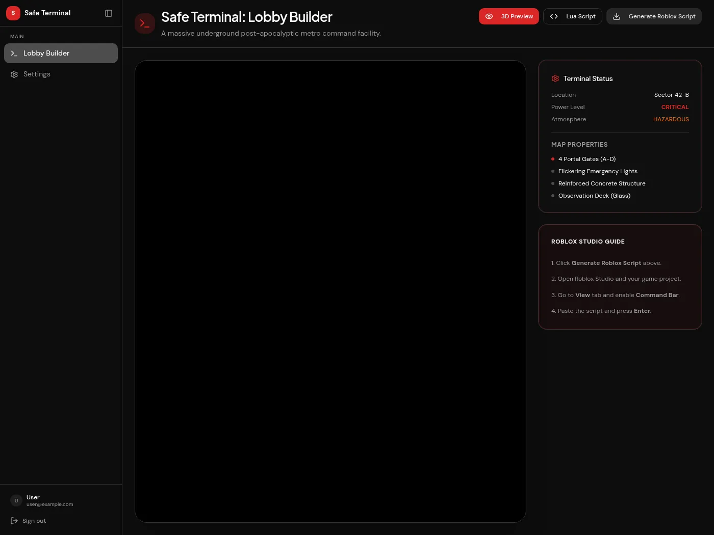 Safe Terminal Lobby Builder