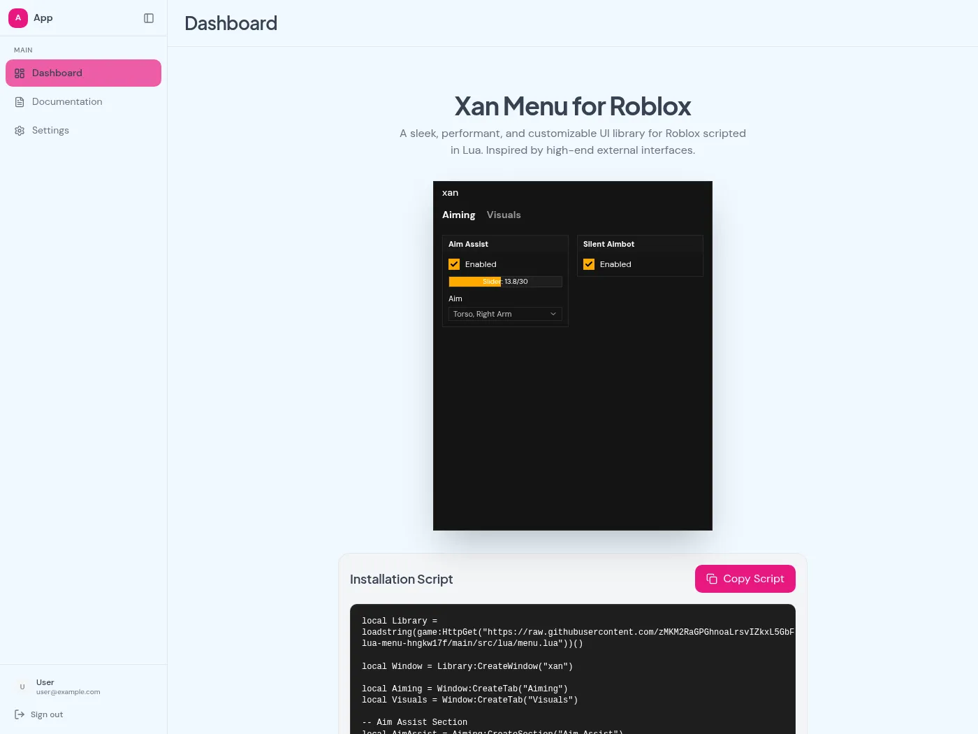 Roblox Lua Menu