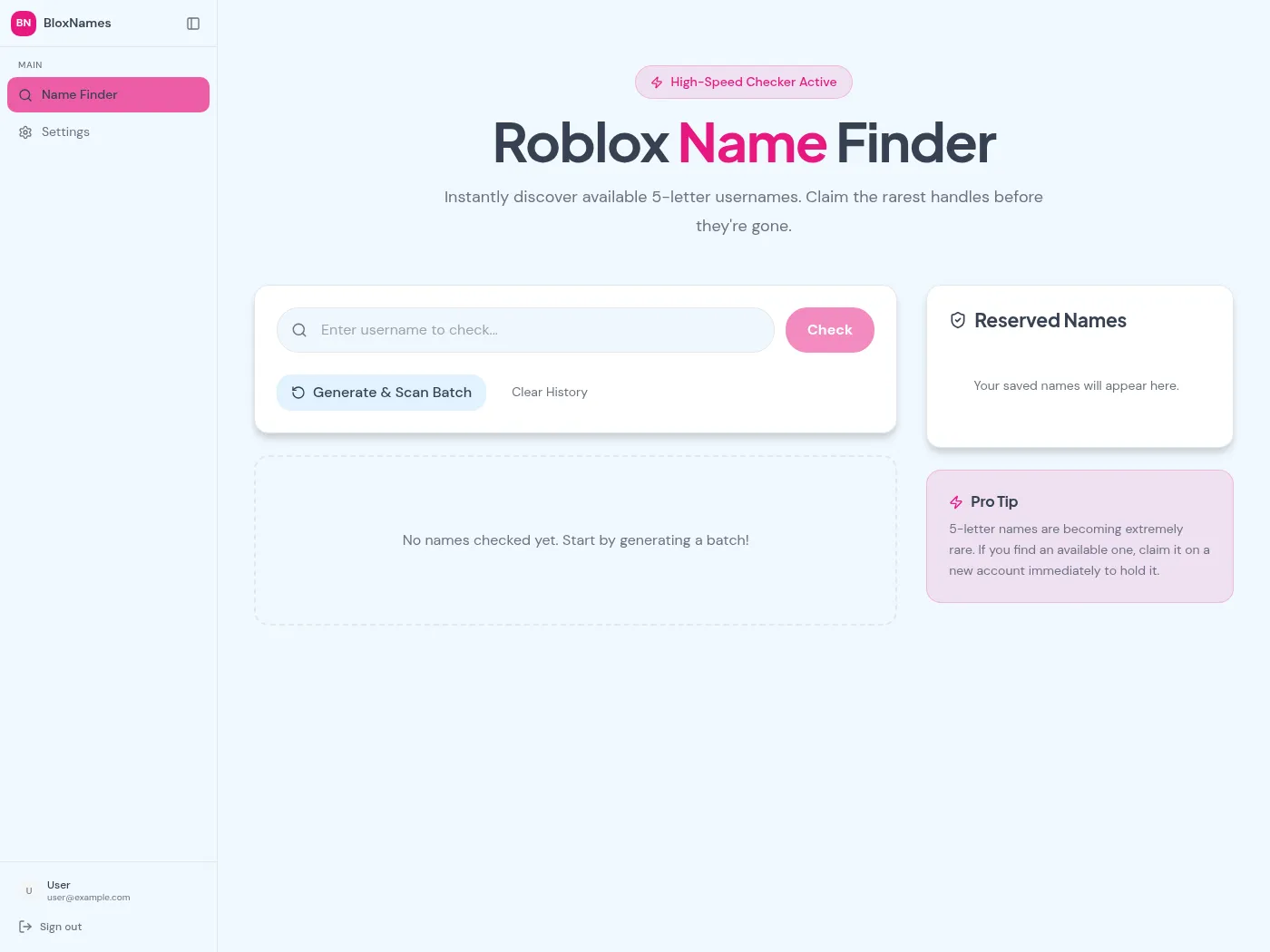 Roblox Name Finder
