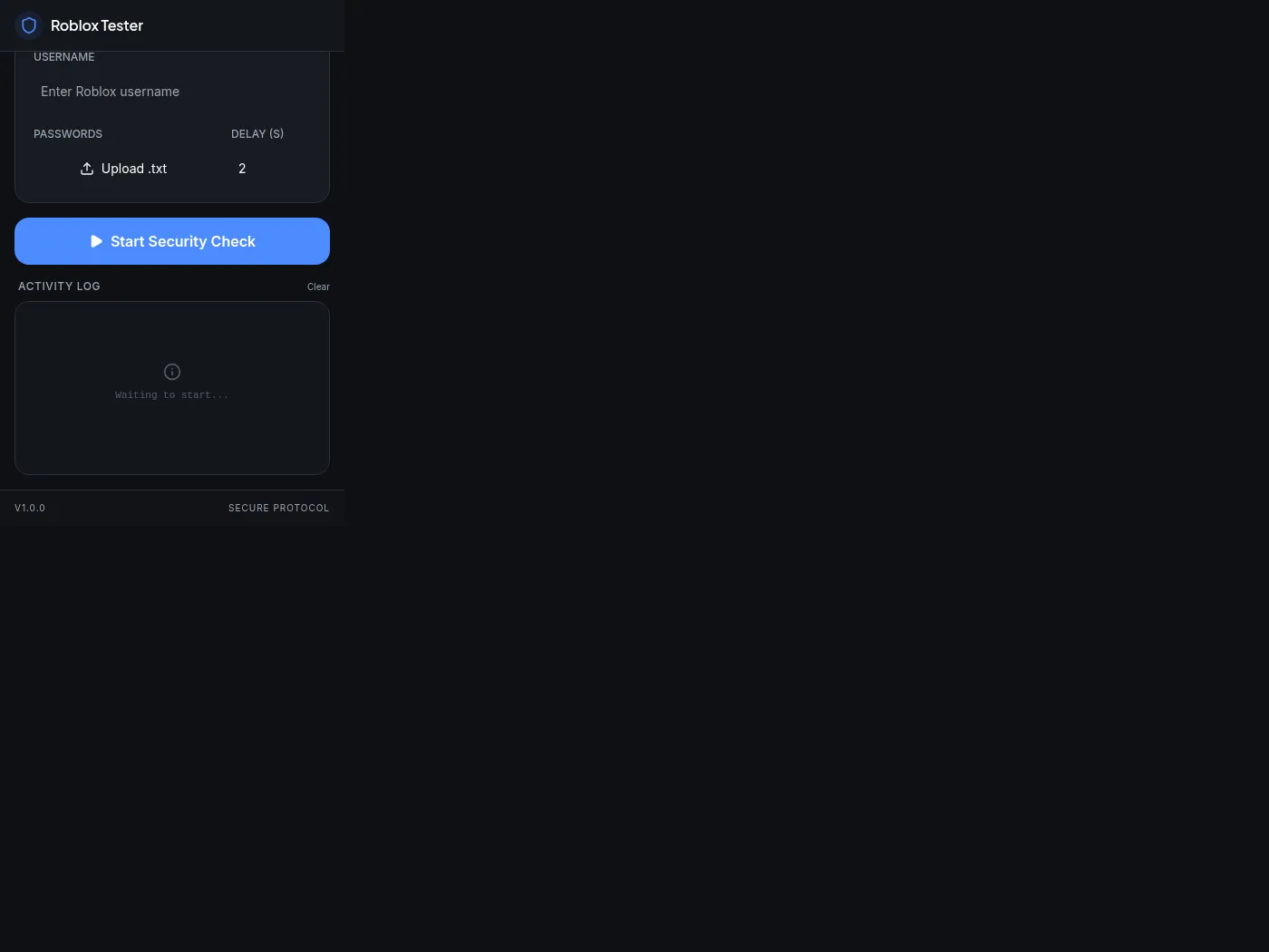 Roblox Password Tester Extension