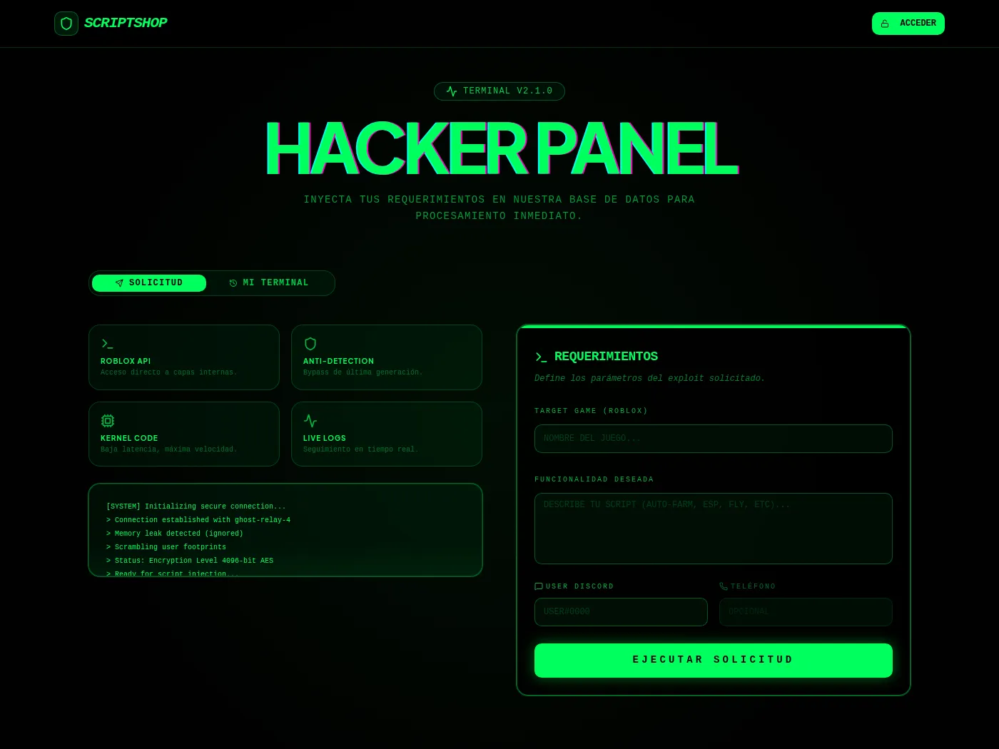 ScriptShop Hacker Roblox