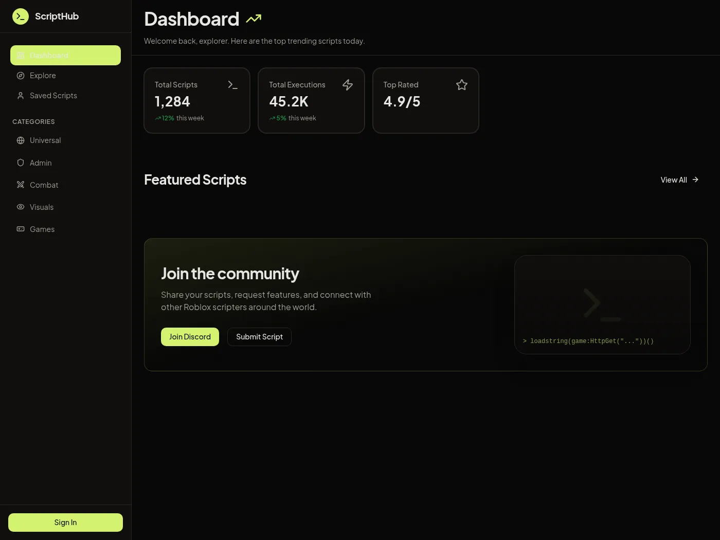 Roblox Exploit ScriptHub