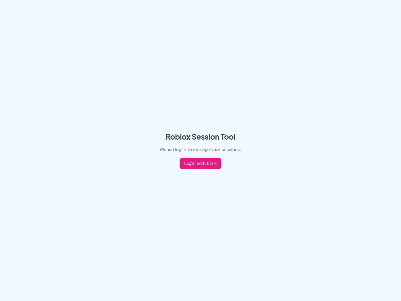 Roblox Session Web Tool