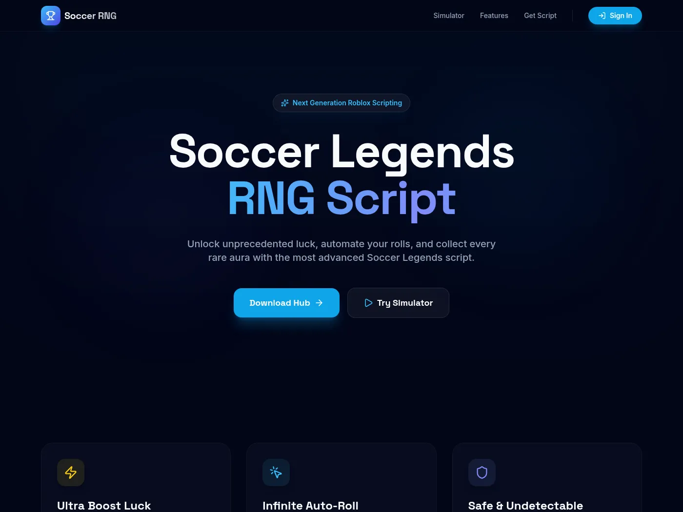 Soccer Legends RNG Script