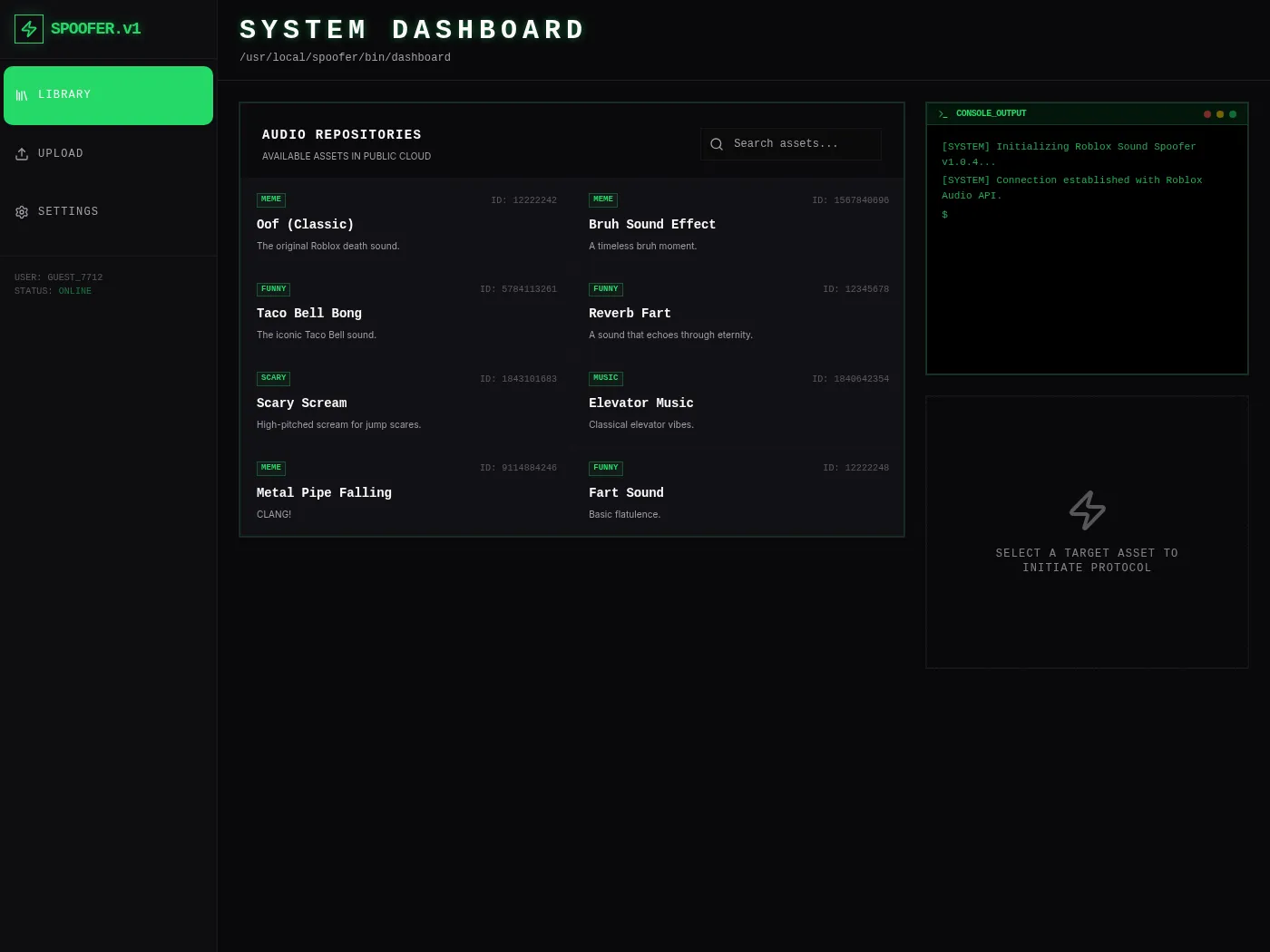 Roblox Sound Spoofer