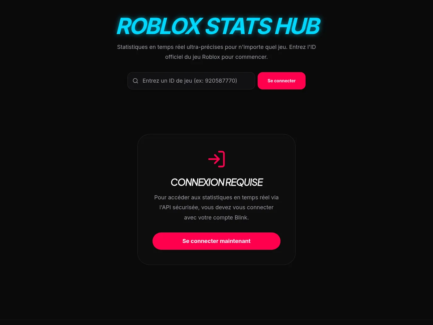 Roblox Game Stats Hub