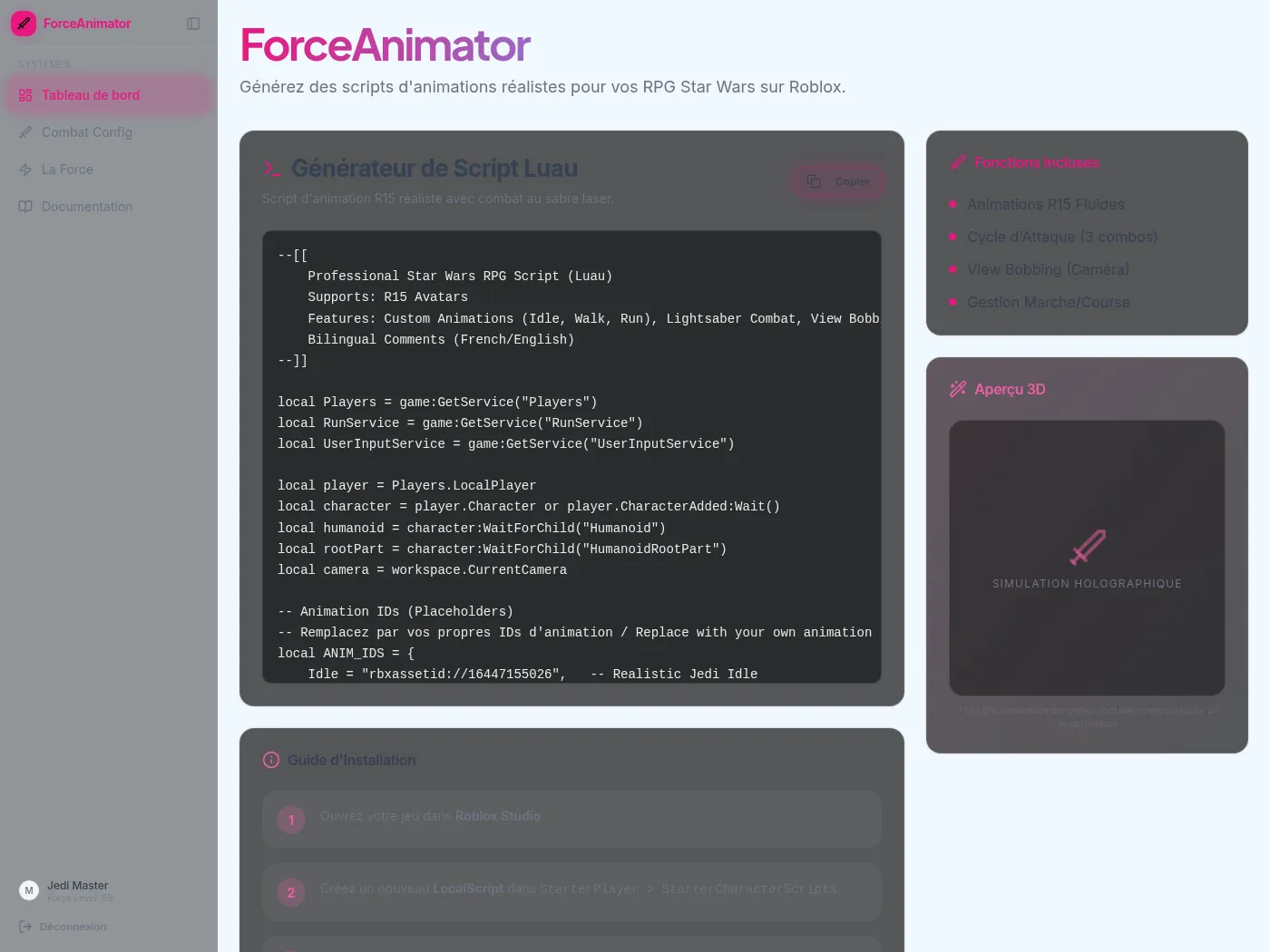 Star Wars Roblox Animator