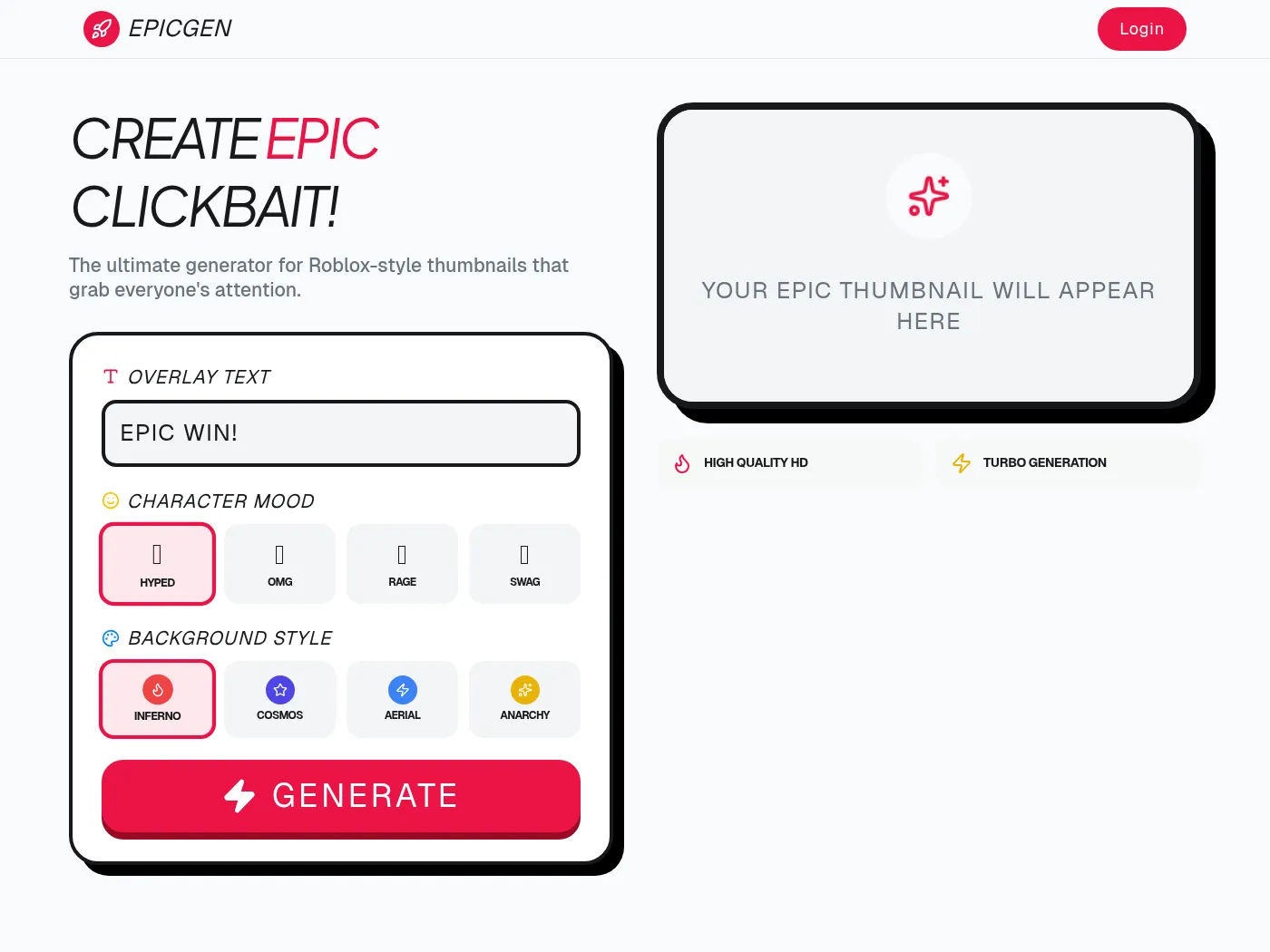 Epic Thumbnail Generator