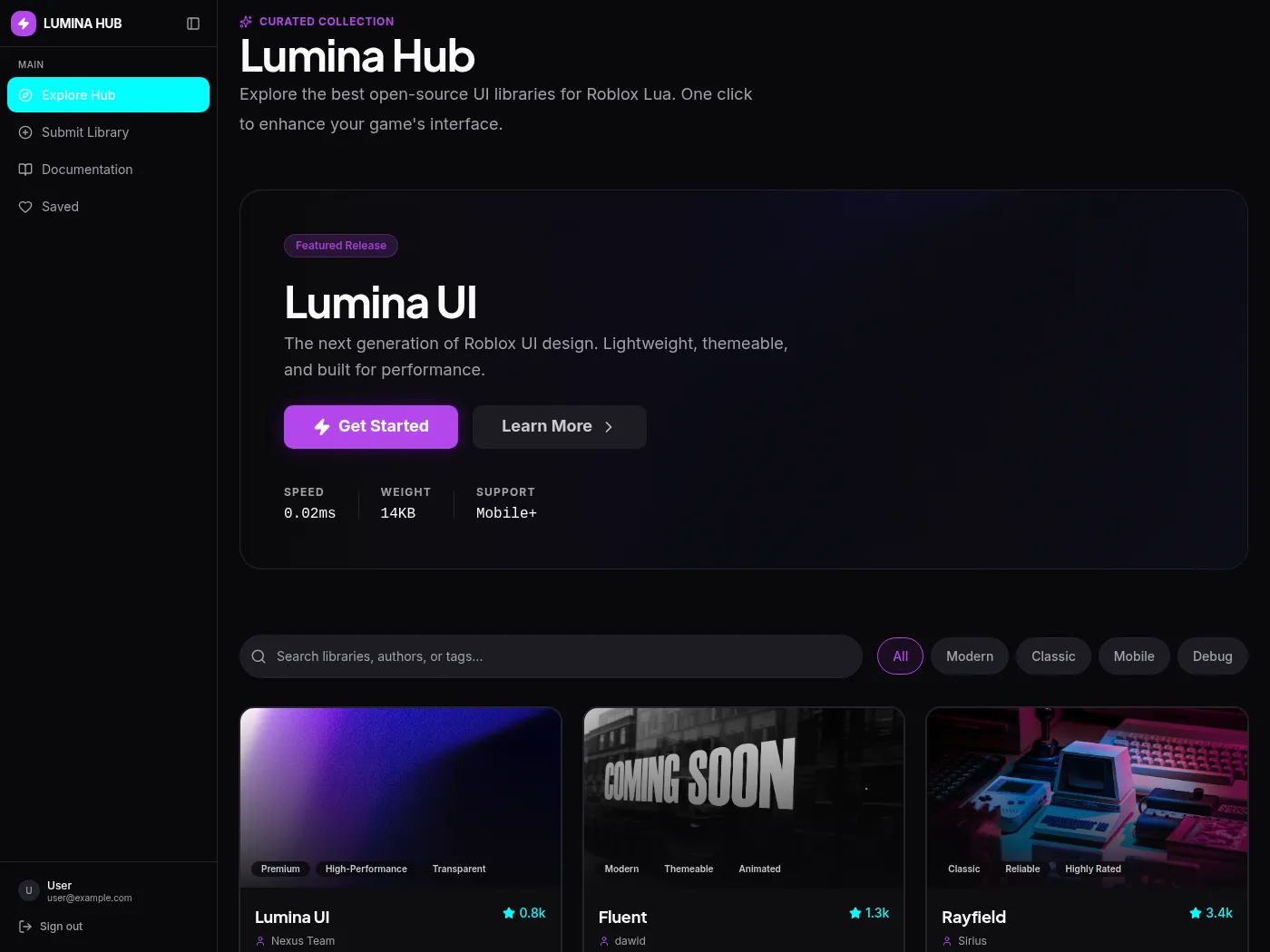 Roblox UI Library Hub