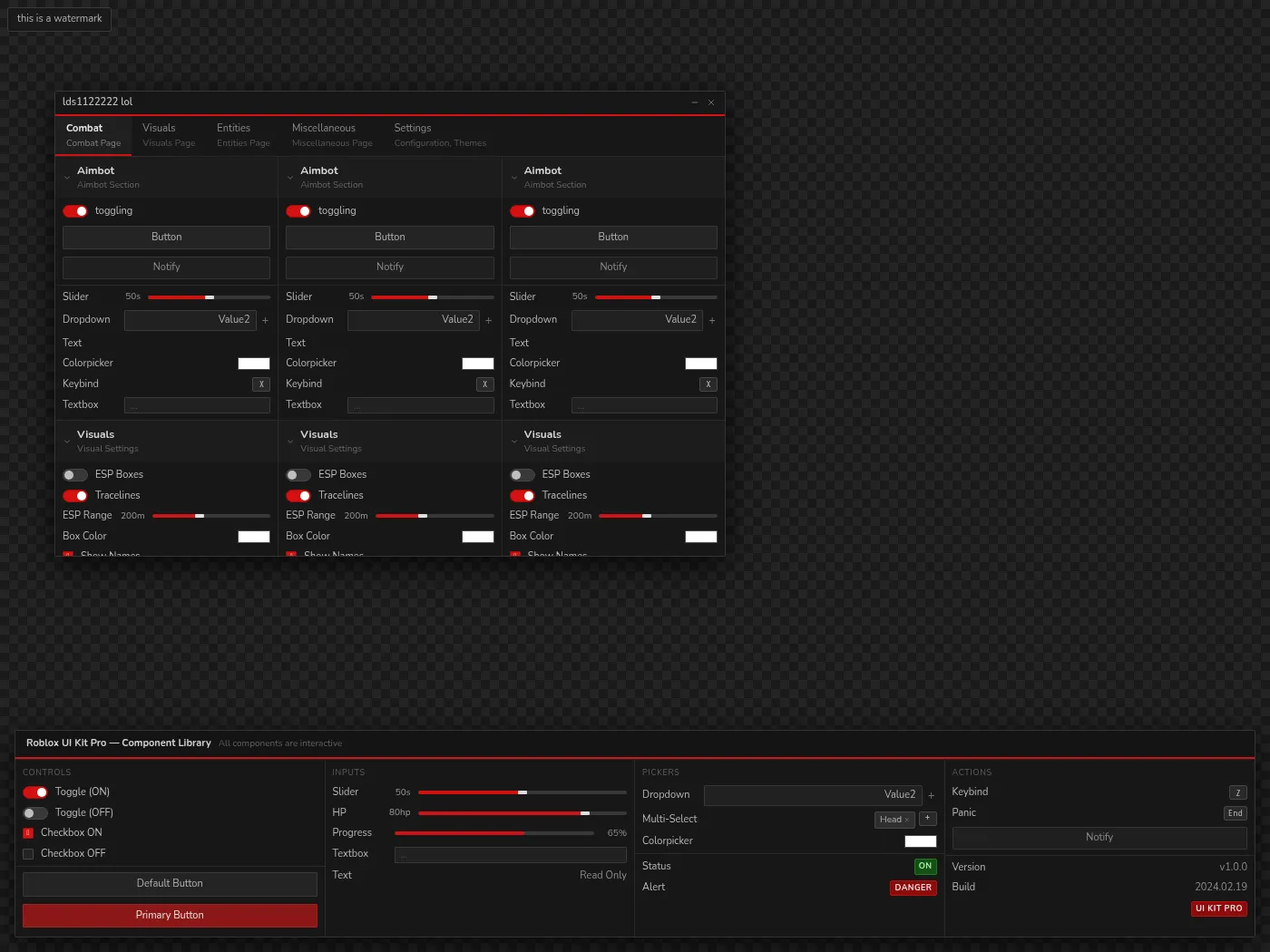 Roblox UI Kit Pro