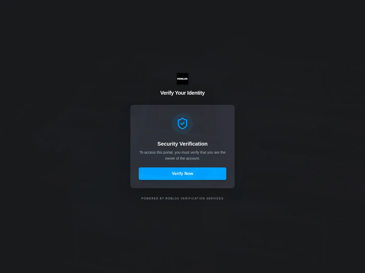 Roblox Verify Portal