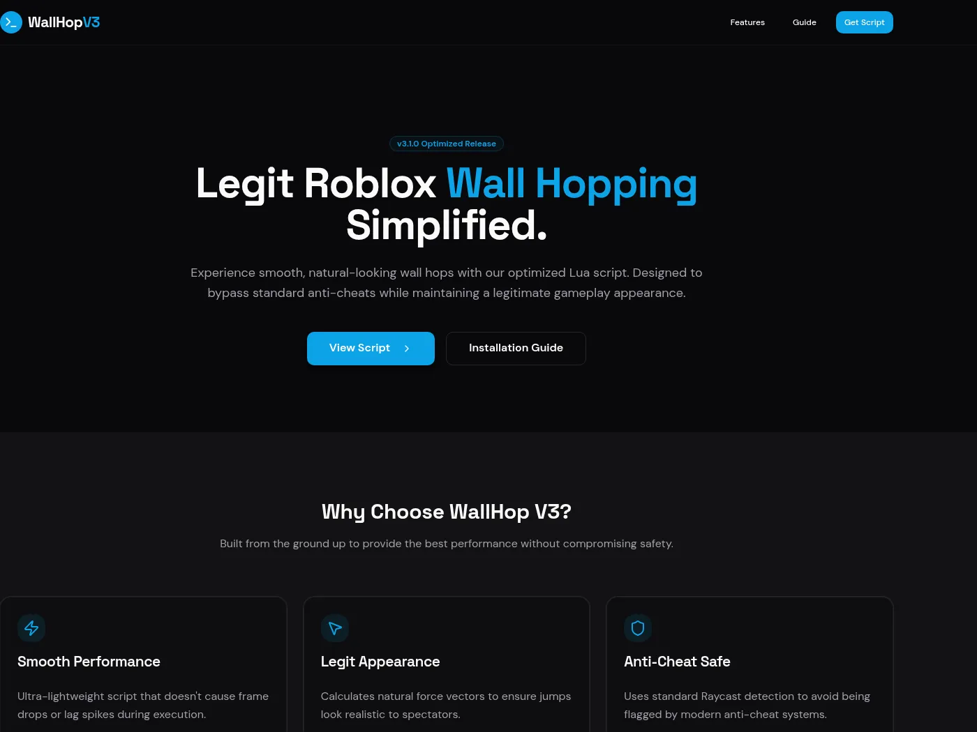 Roblox Wall Hop Script