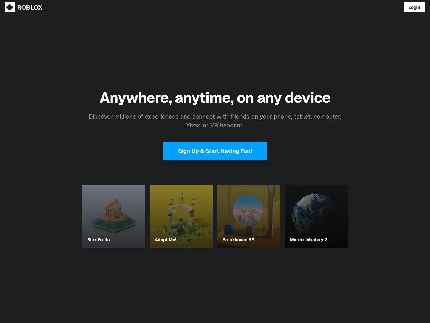 Roblox Web Clone