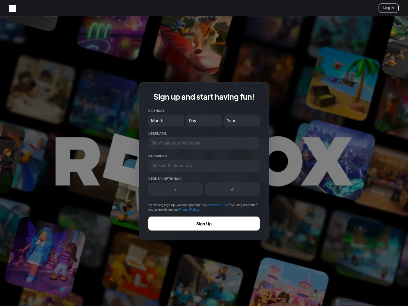 Roblox Web Clone