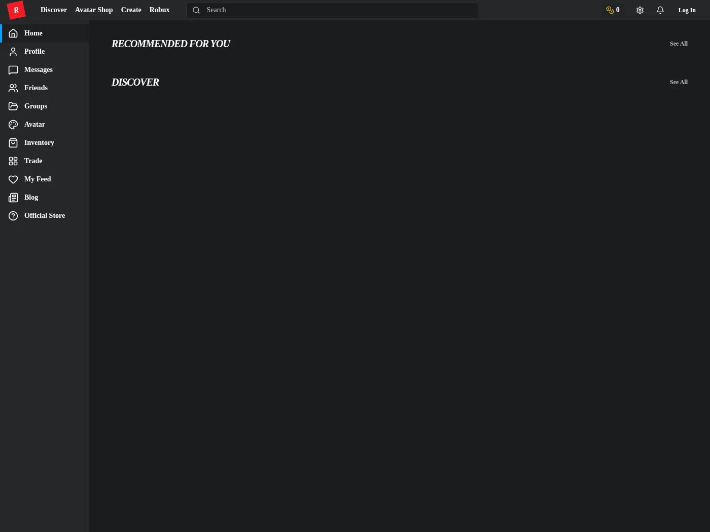 Roblox Web Clone