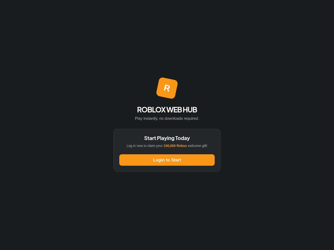 Roblox Web Play Hub