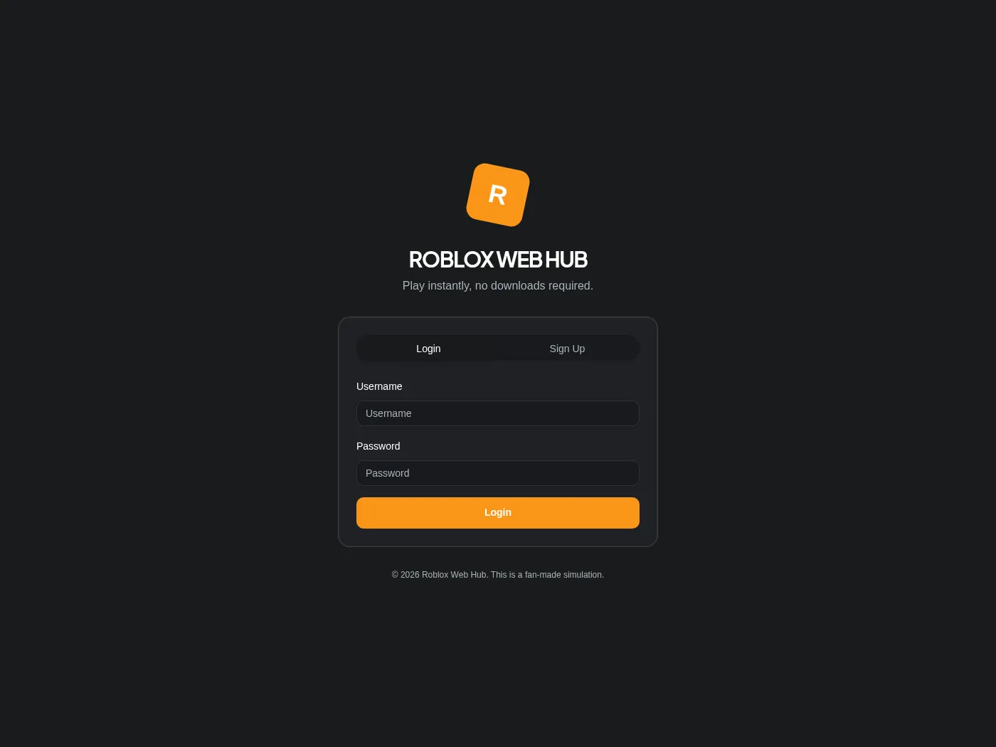 Roblox Web Play Hub (Remix)