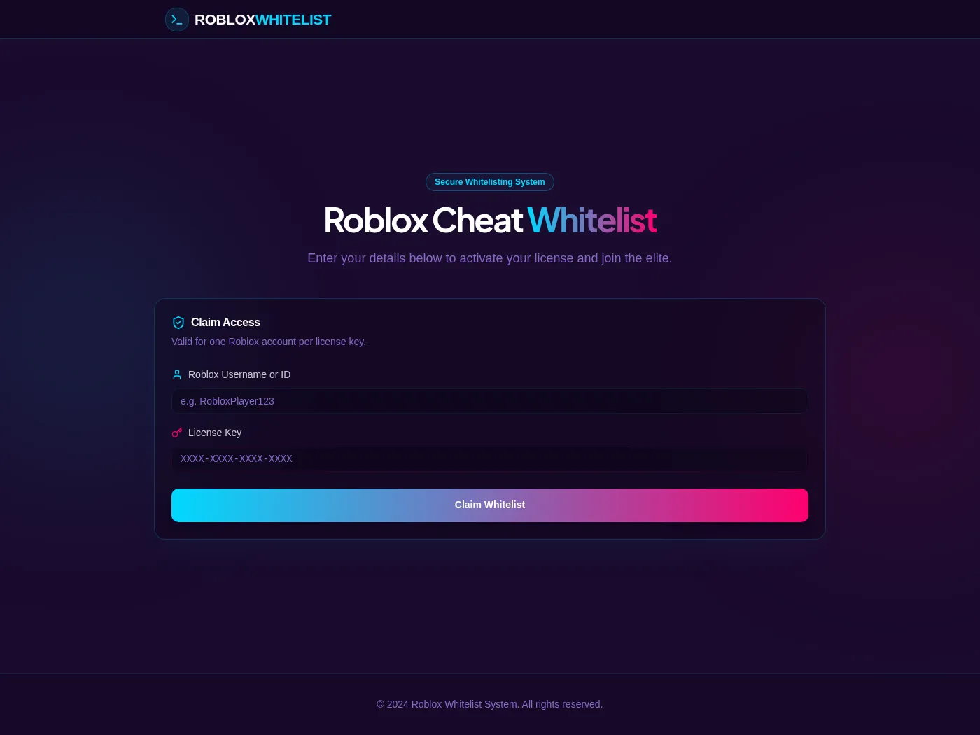 Roblox Cheat Whitelist