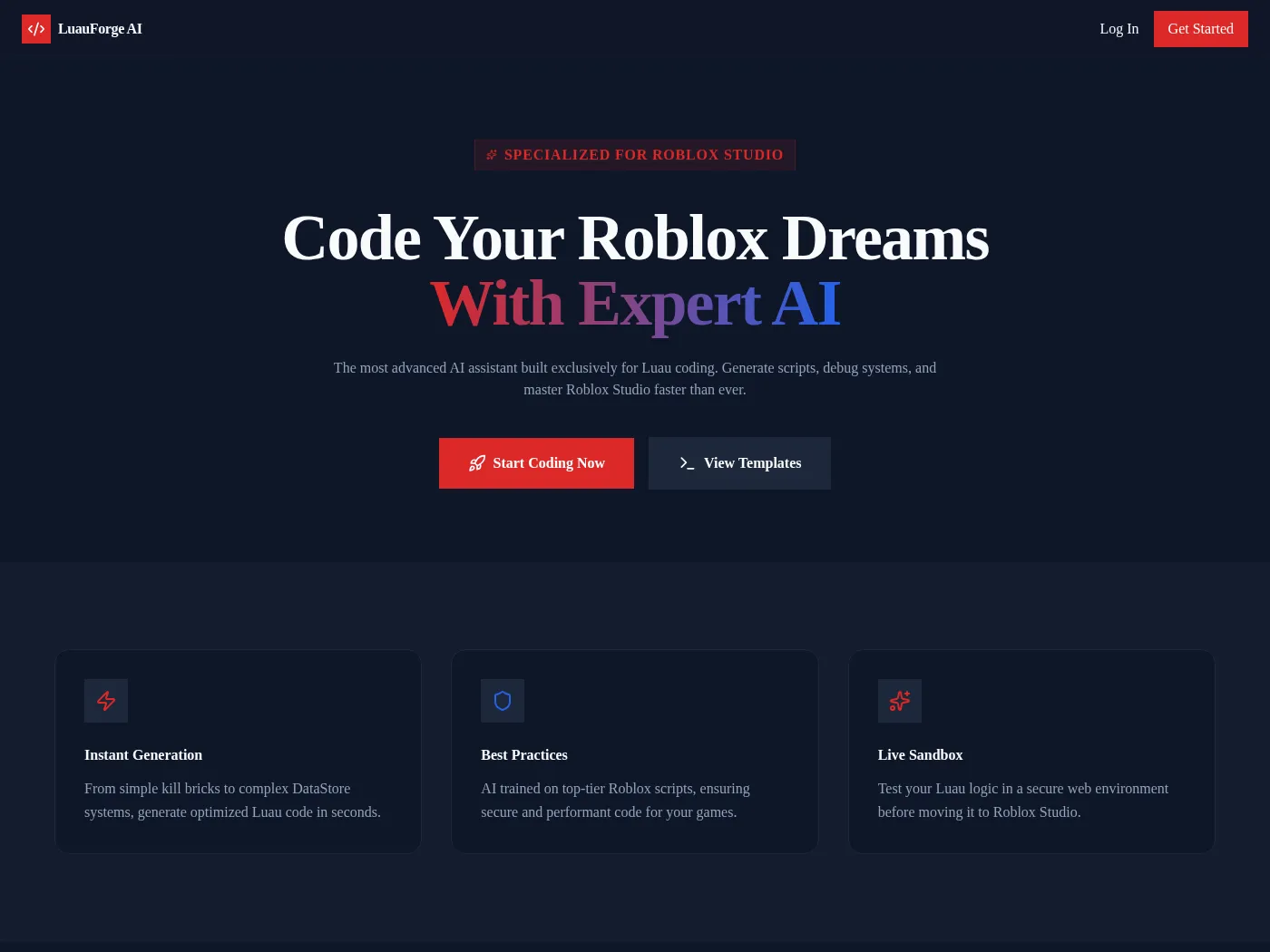 RobloxStudio Code AI