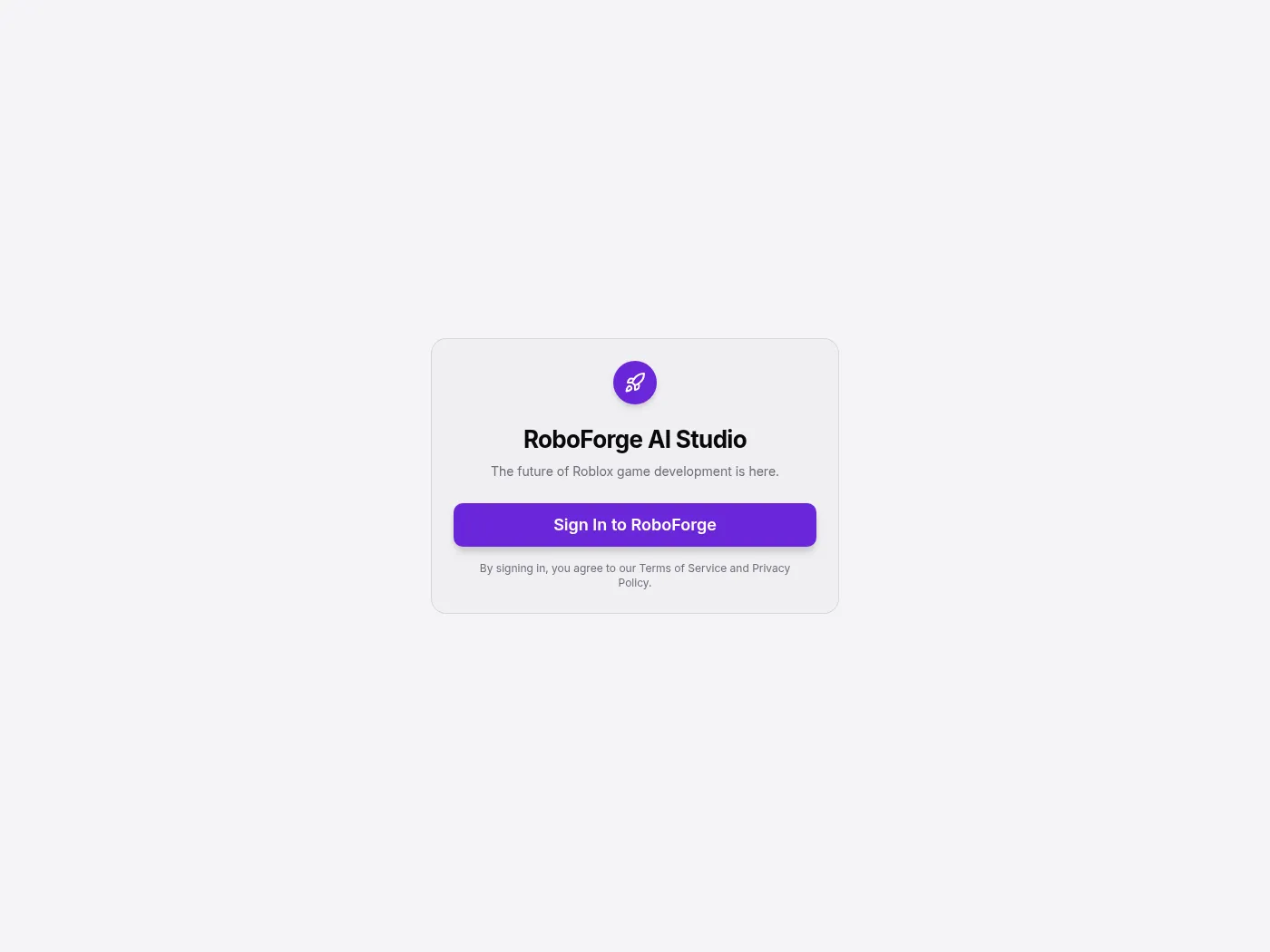 RoboForge AI Studio