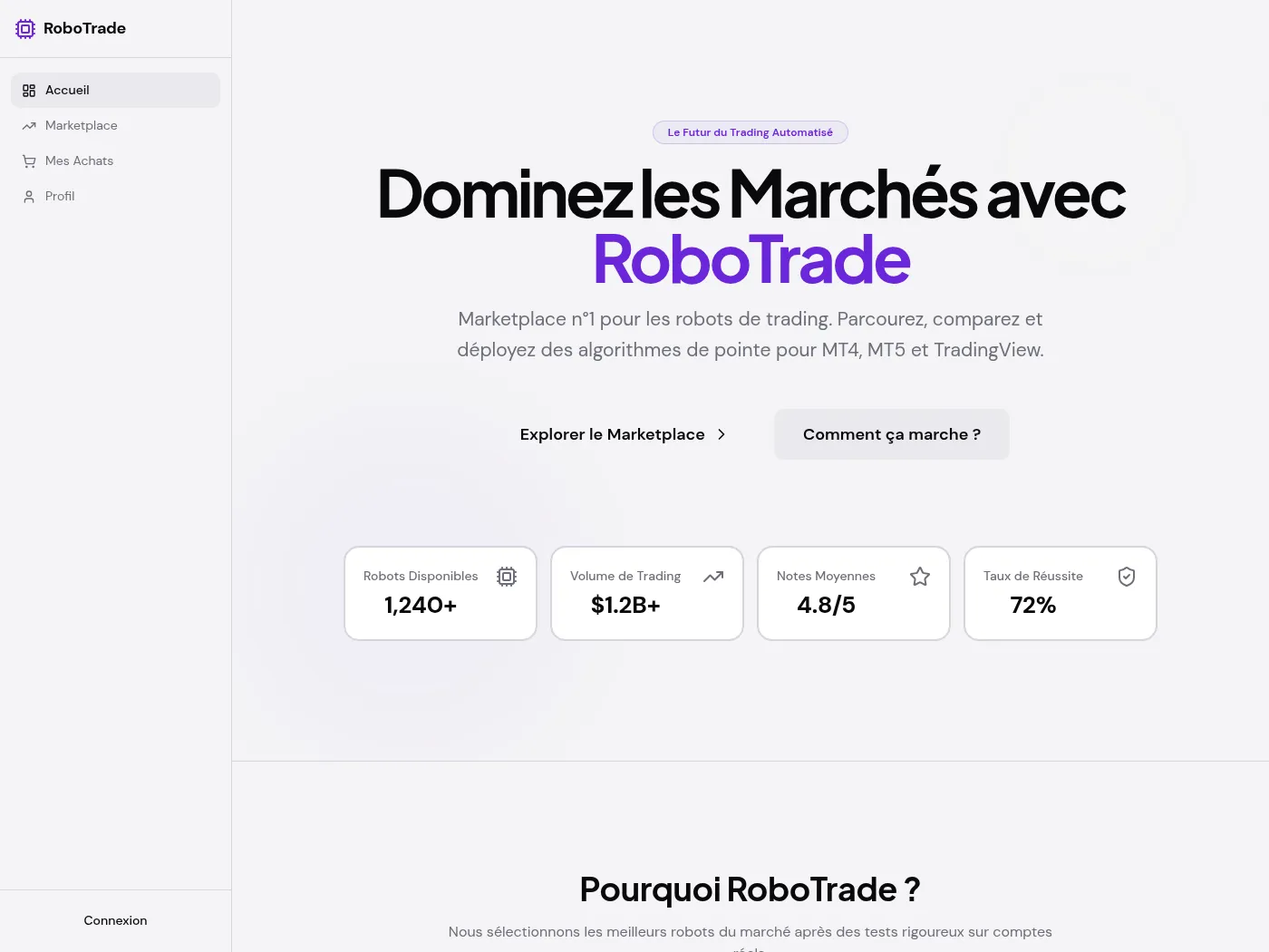 RoboTrade Marketplace