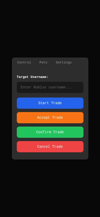 RoboTrade & Pets Menu