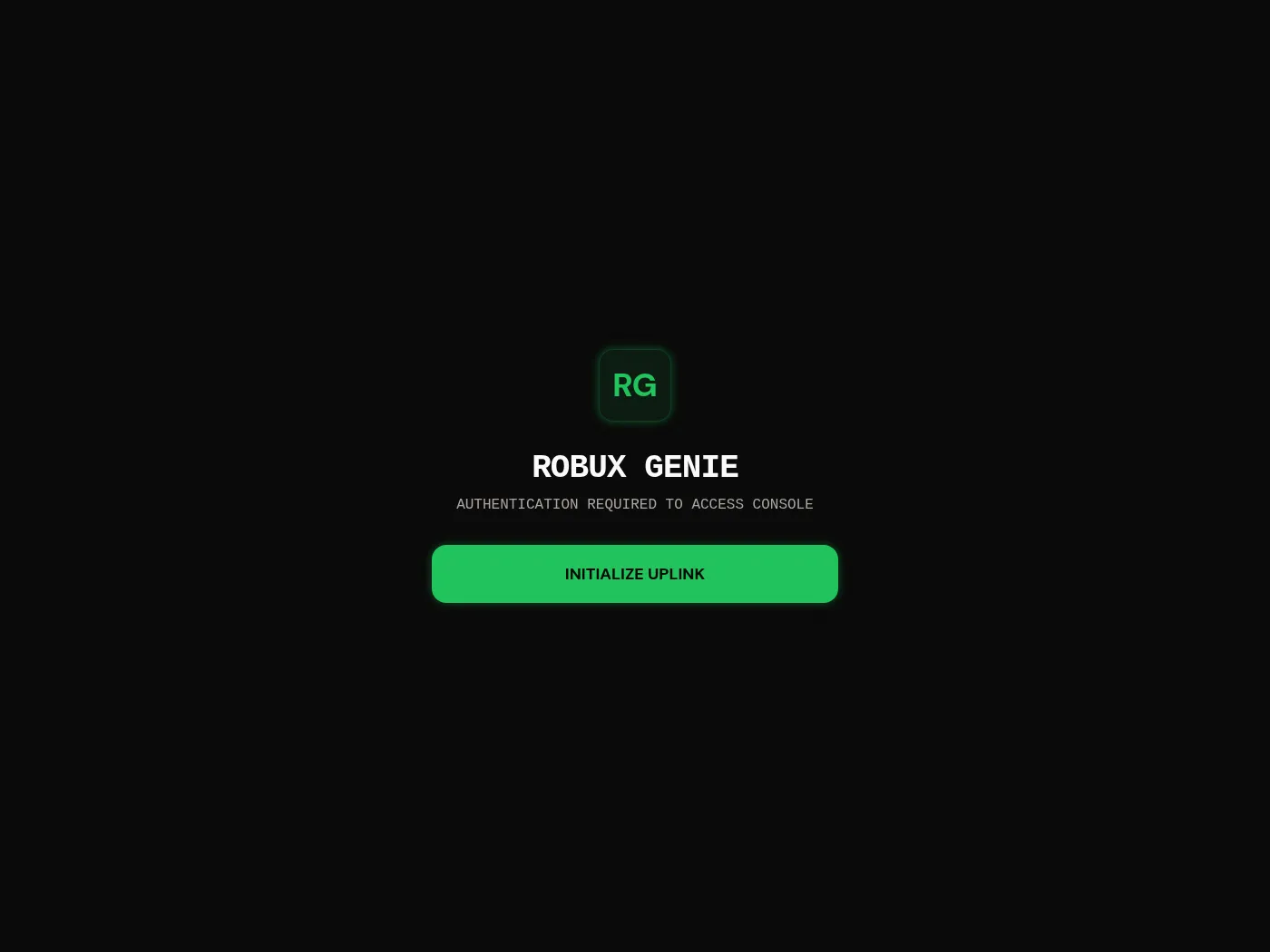 Robux Genie Dashboard
