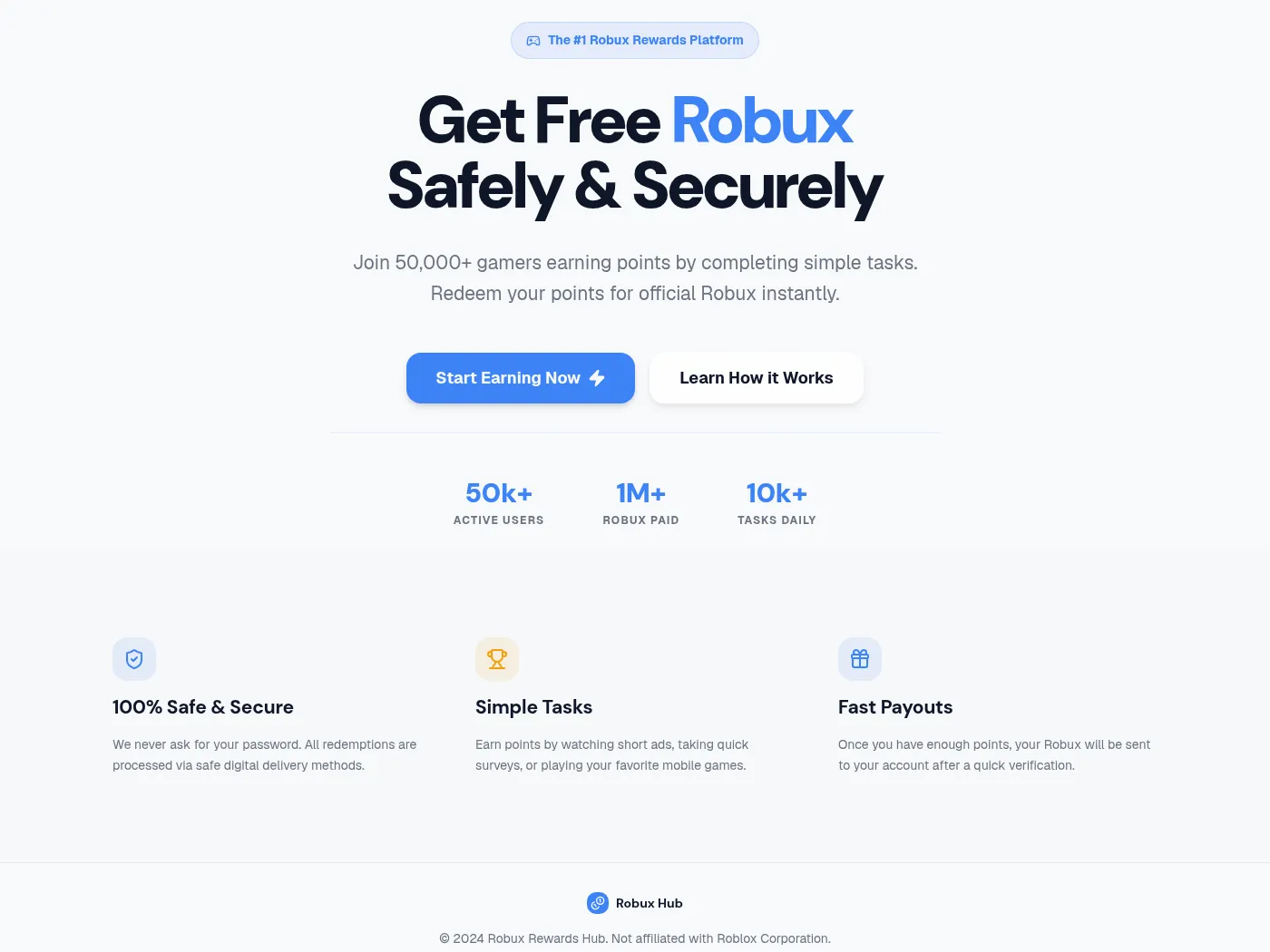 Robux Rewards Hub