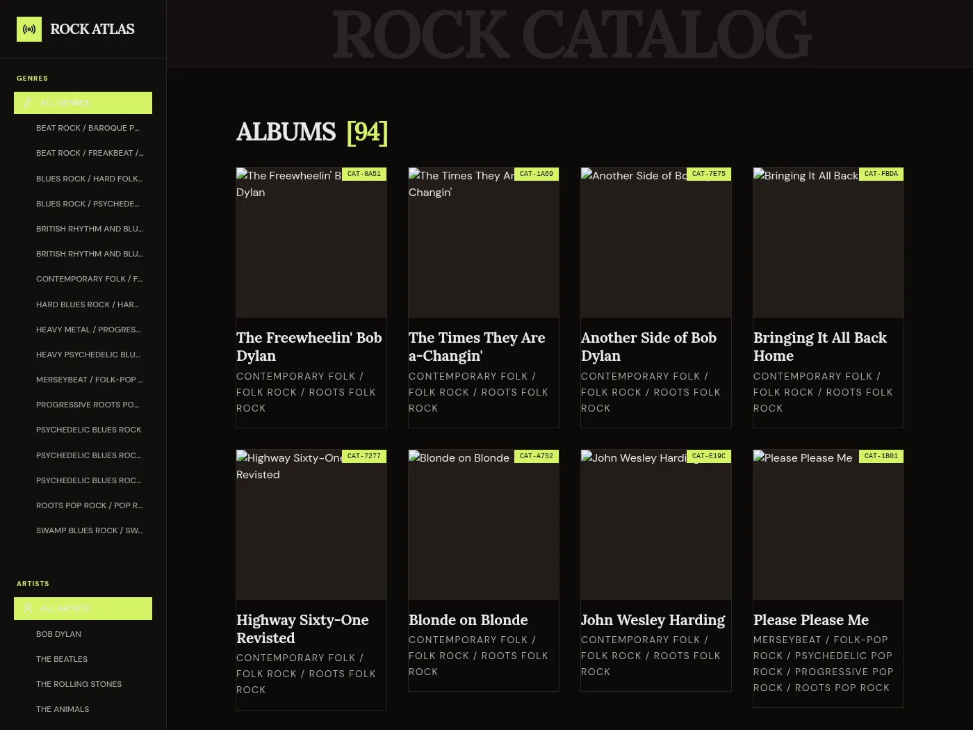 Classic Rock Album Atlas