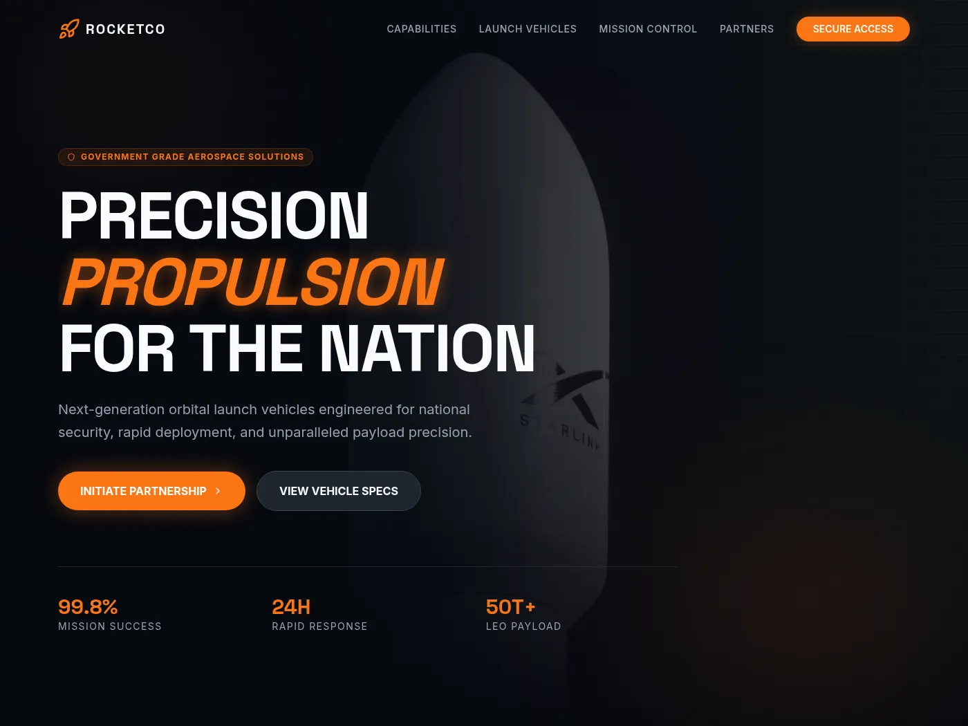 RocketCo Landing Page
