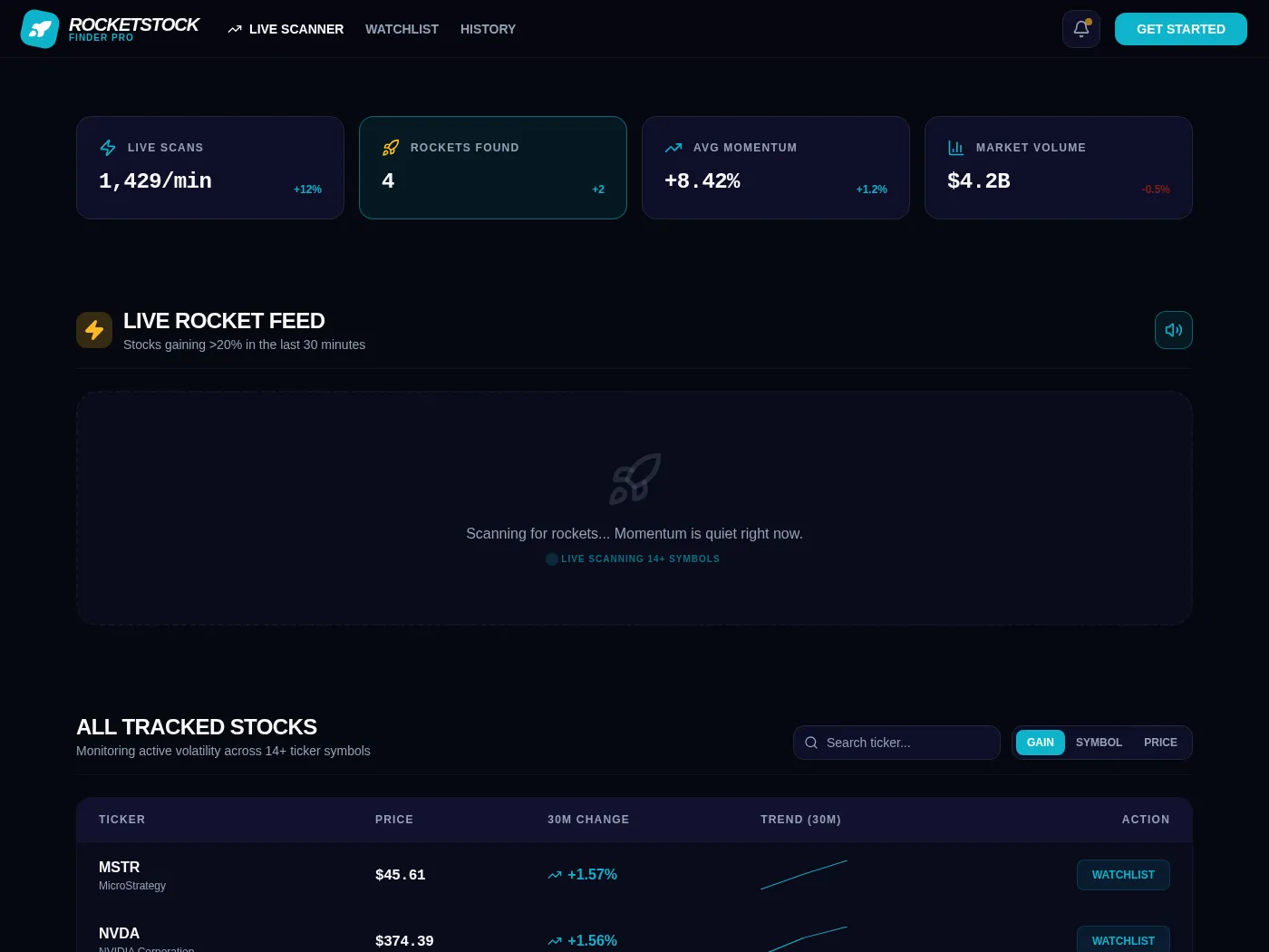 RocketStock Finder