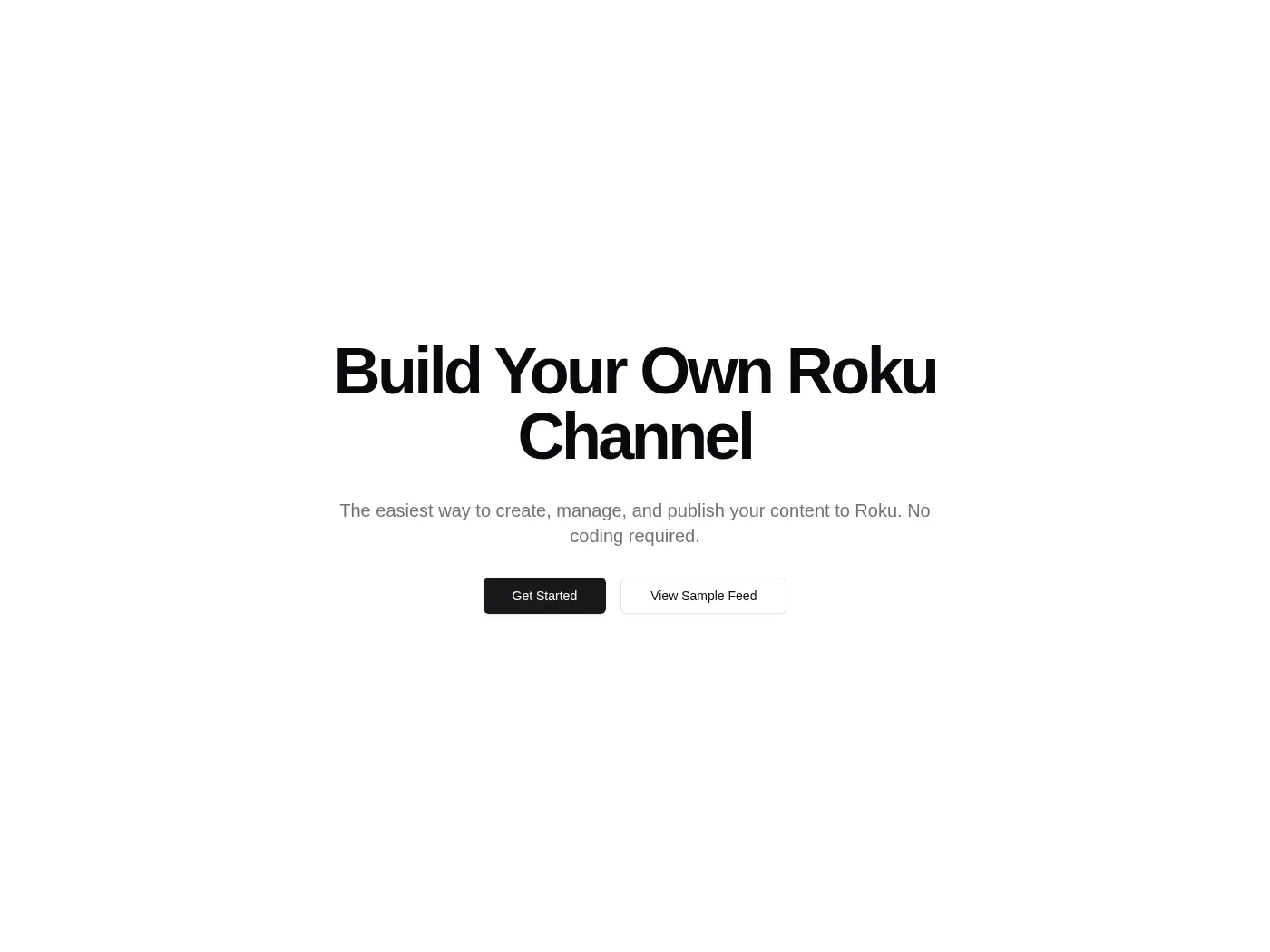 Roku Channel Builder