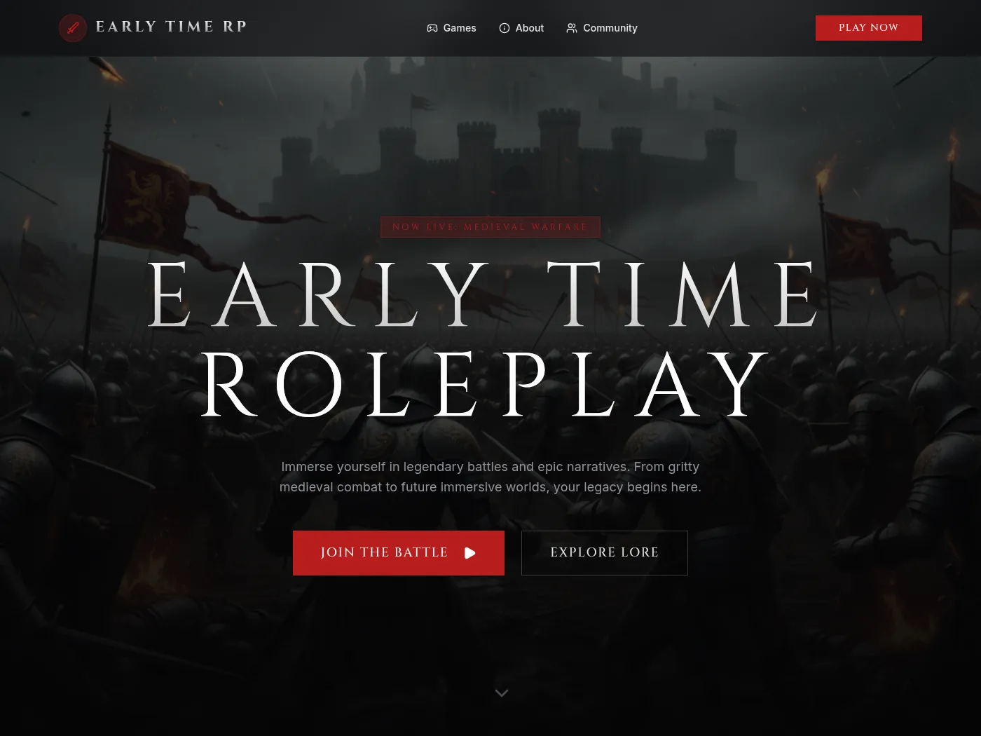 Early Time Roleplay Site