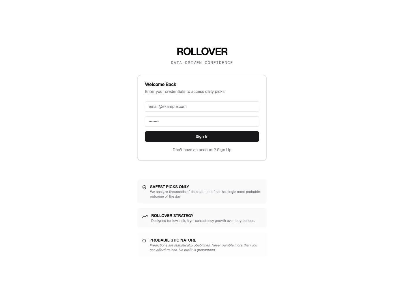 Rollover Match Finder