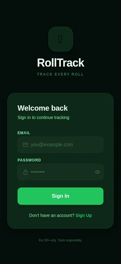 RollTrack Smoking App