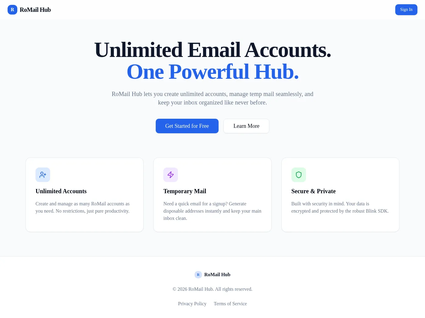 RoMail Hub