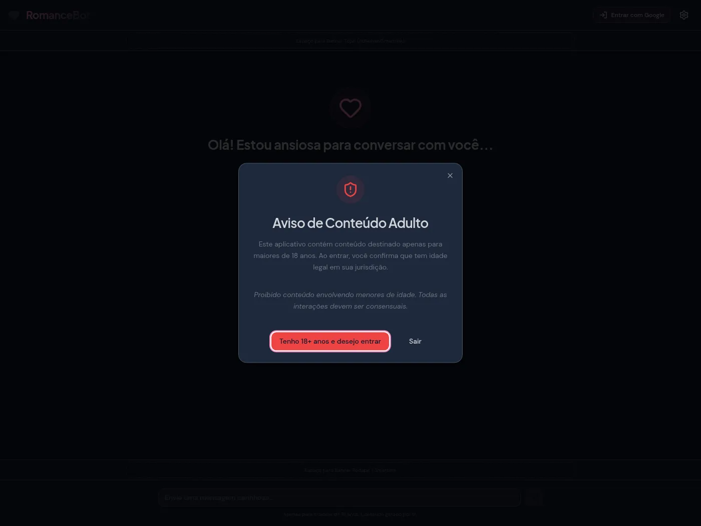 RomanceBot Chat App