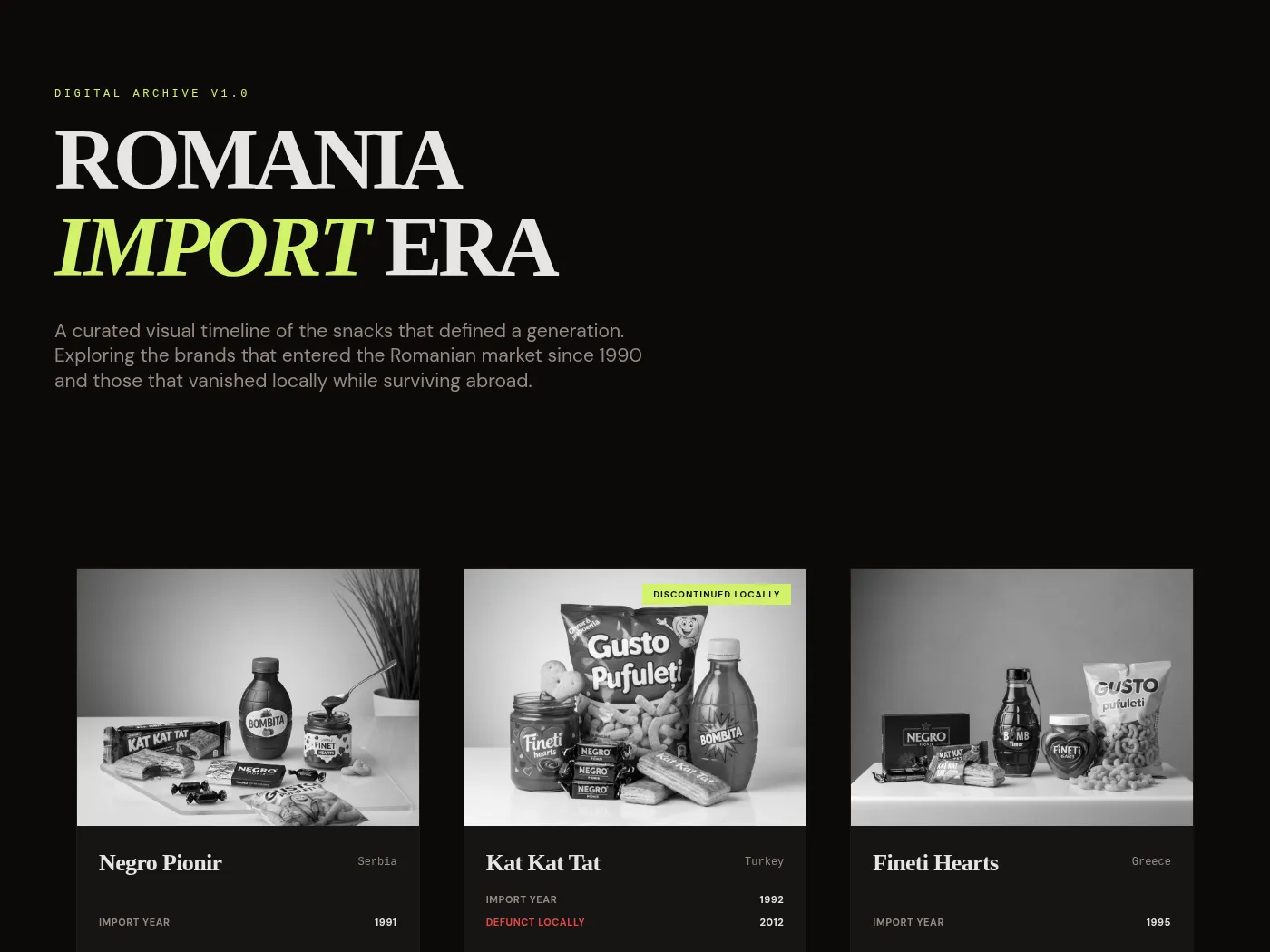 Romania Food Timeline