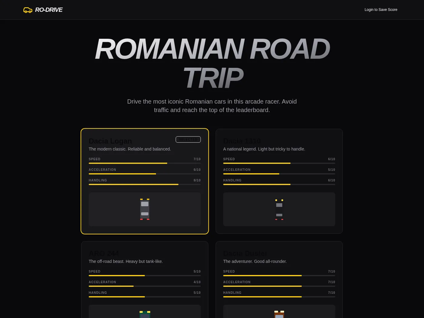 Romanian Cars Game