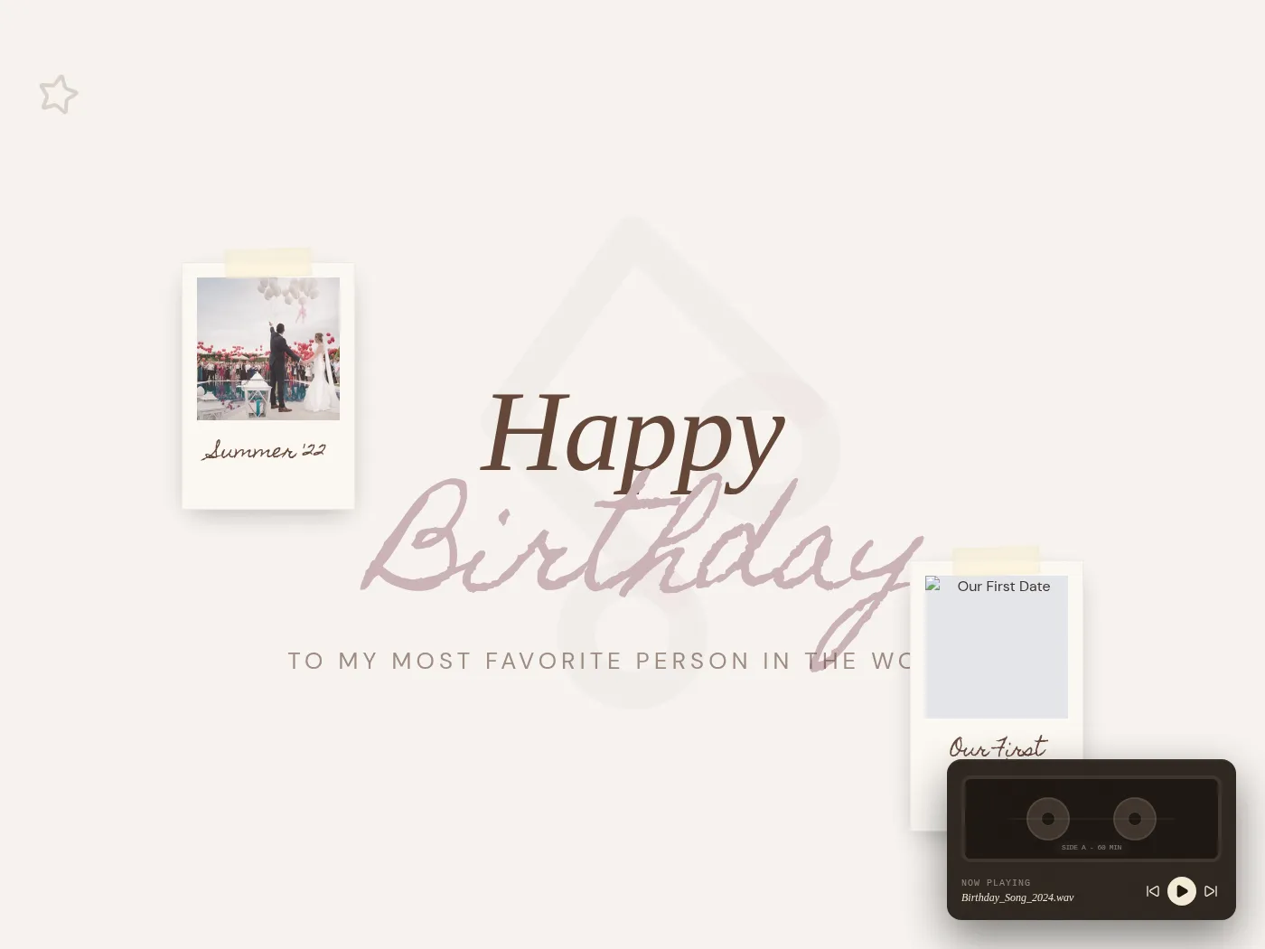 Romantic Birthday Site