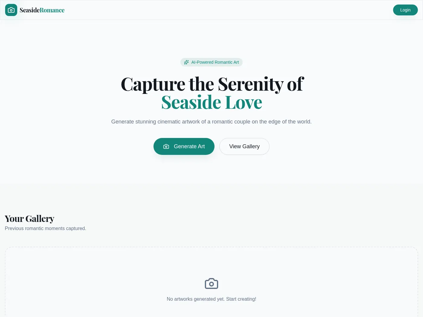 Romantic Seaside Couple Art