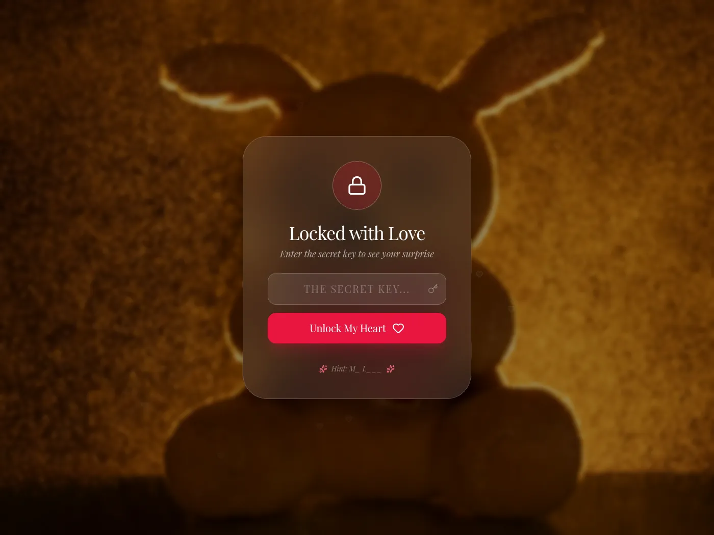 Romantic Surprise Website