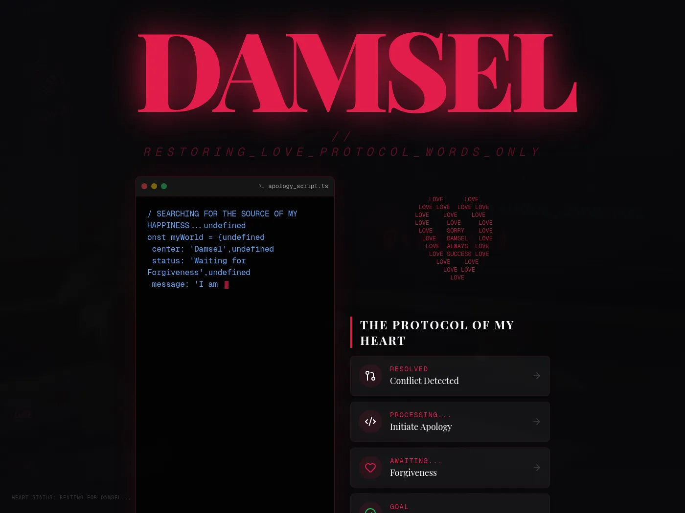 Romantic Code Confession