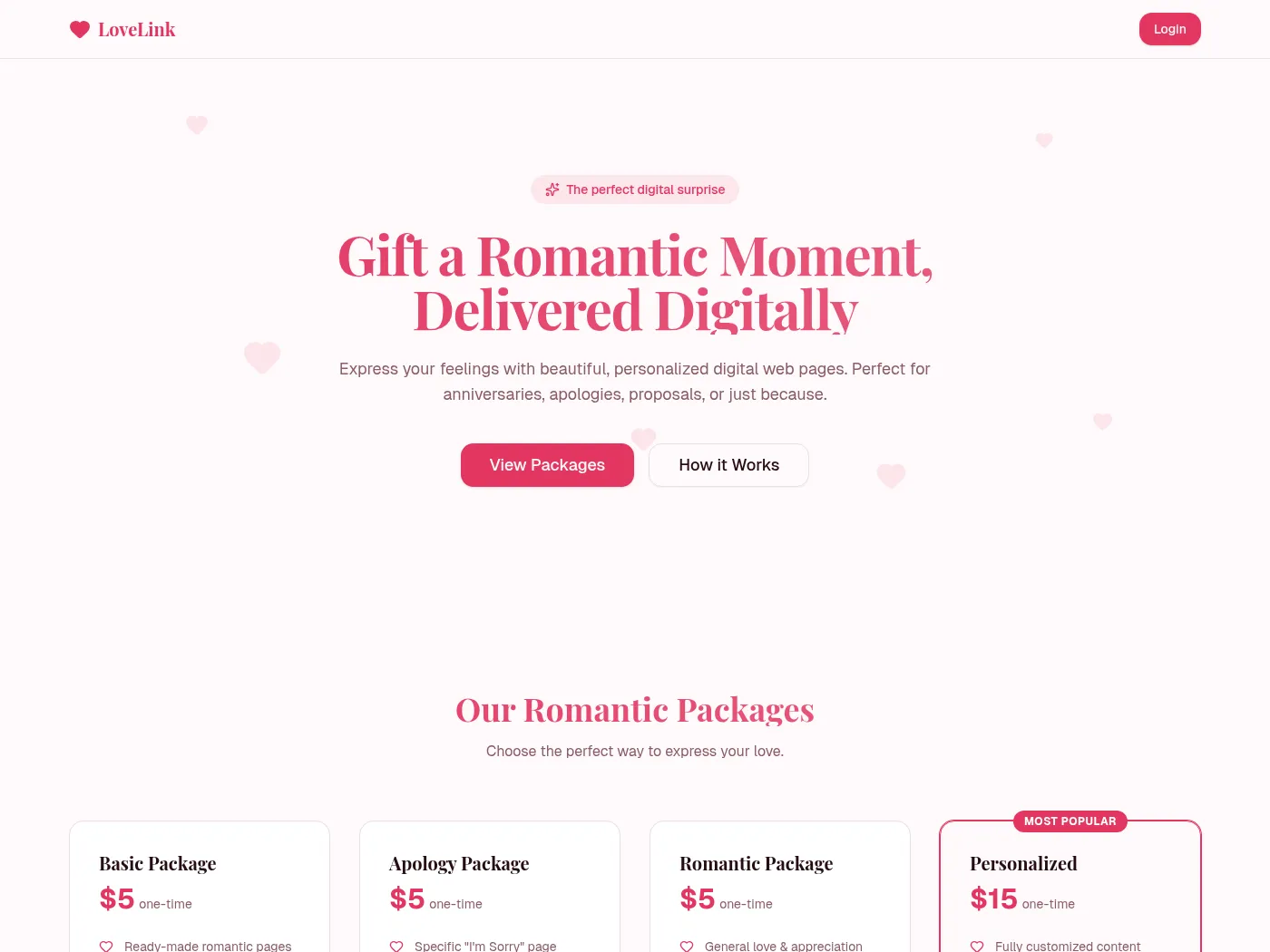 Romantic Surprise Pages