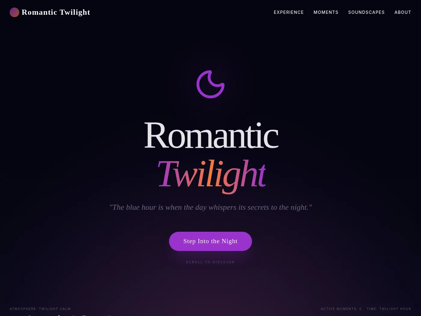 Romantic Twilight WebApp