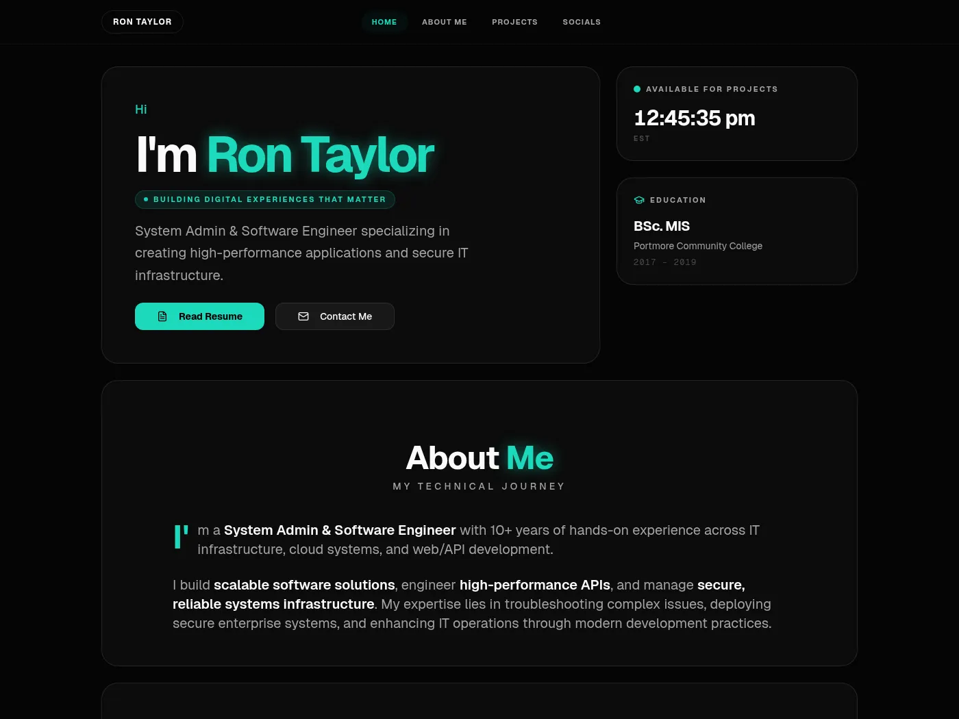 Ron Taylor Portfolio