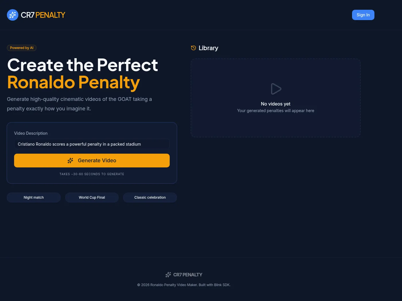 Ronaldo Penalty Video Maker